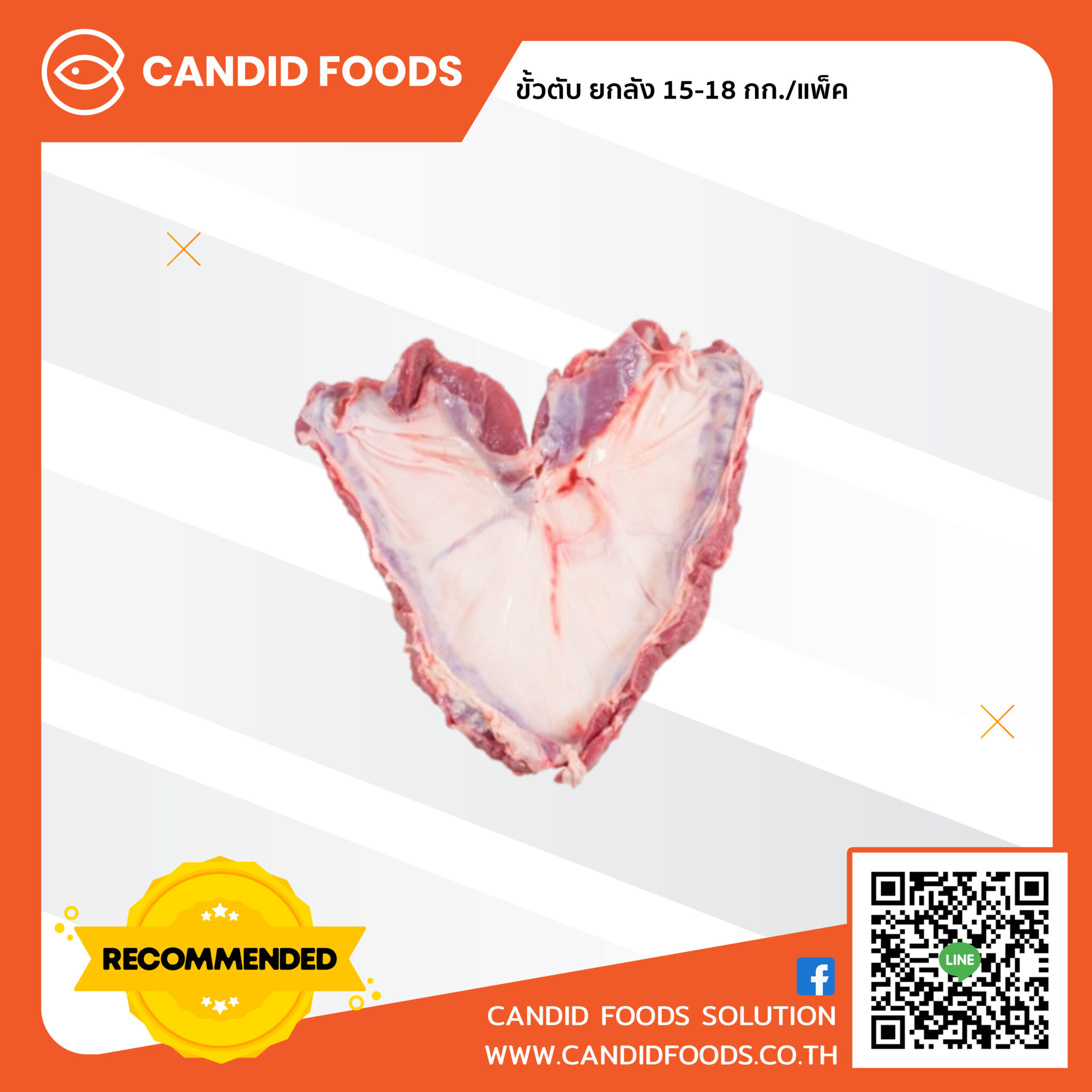 Frozen Pork Diaphragms 10 KG. - Candid Foods